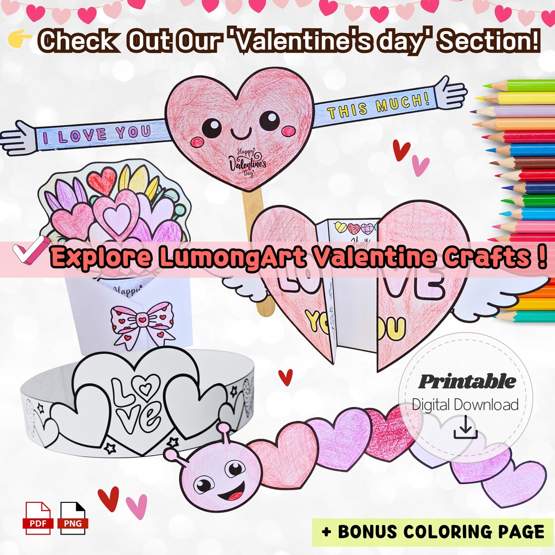 I Love You to Pieces Valentine Craft | Torn Paper Heart Activity for ...