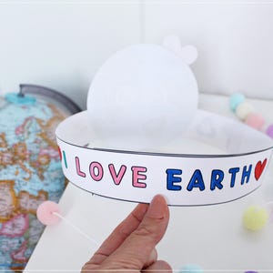 Earth Day Crown Craft for Kids, Save the Planet Pledge Activity ...