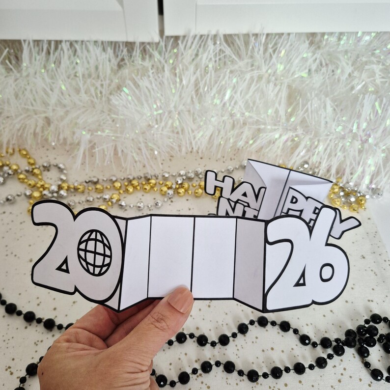 2026 New Year Fold Card Craft – Printable New Year Activity for Kids ...