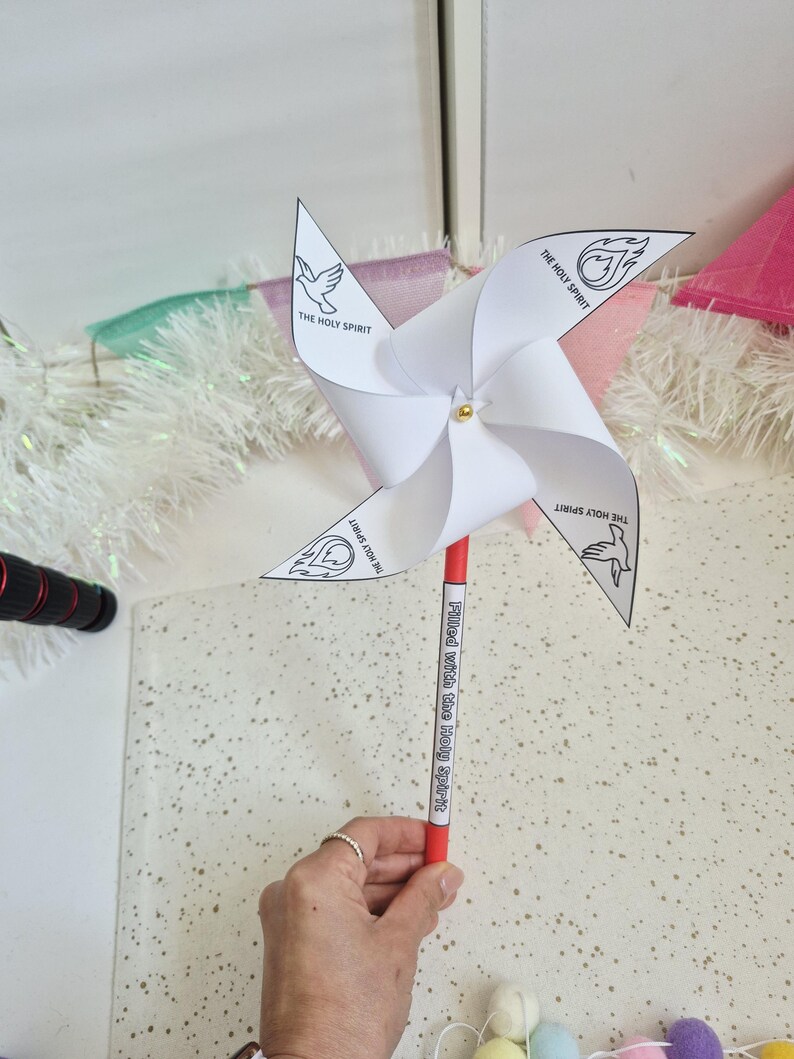 Pentecost Pinwheel Craft for Kids | Holy Spirit Bible Activity | Sunday ...