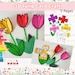 3D Tulip Card Craft Printable Spring Flower Template Mother's Day Card ...