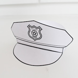 Police Hat Printable Template DIY Kids Police Officer Costume Community ...