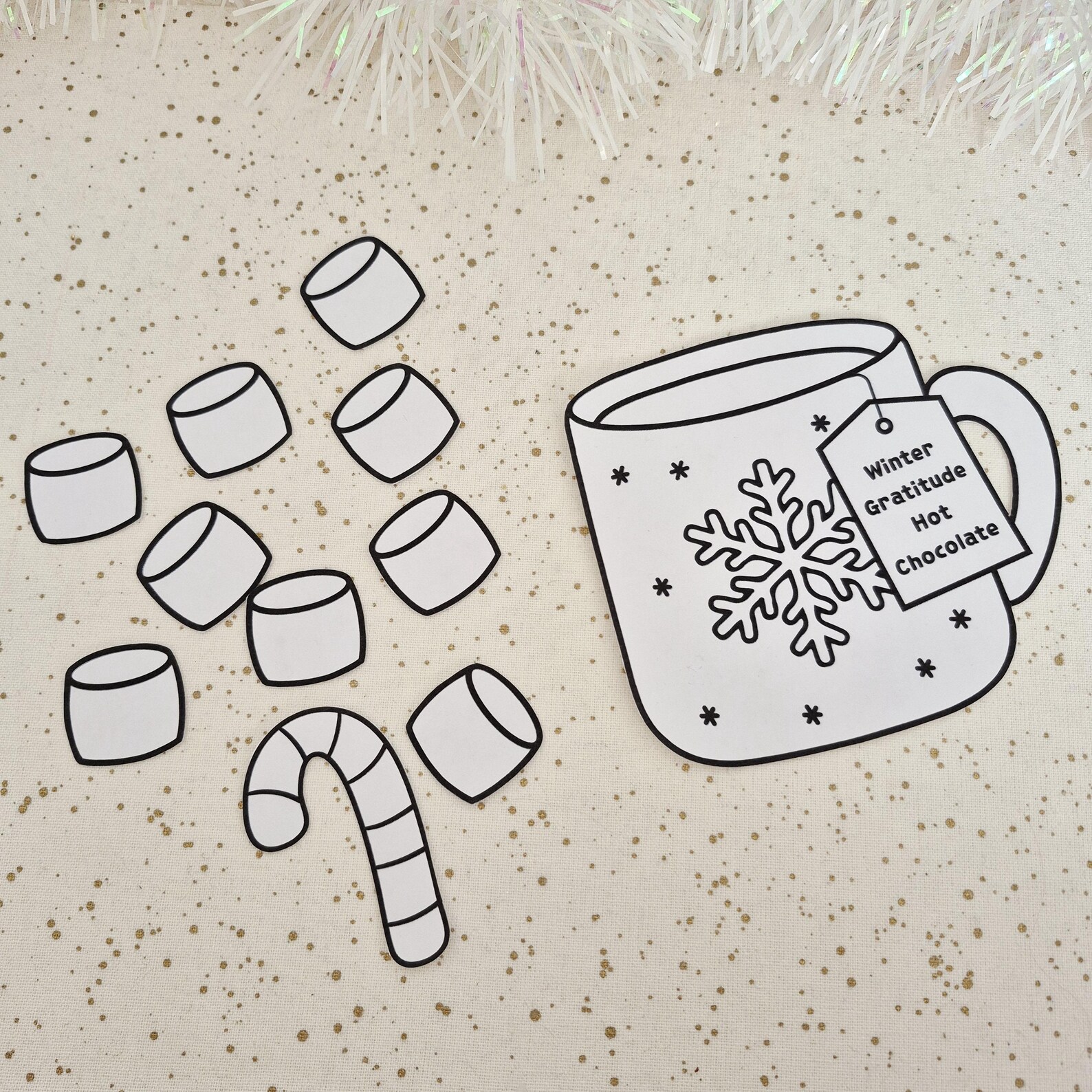 Winter Gratitude Craft for Kids | Printable Hot Chocolate Activity ...