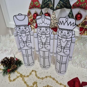 Printable 3D Nutcracker Craft for Kids | DIY Cut Out Paper Christmas ...