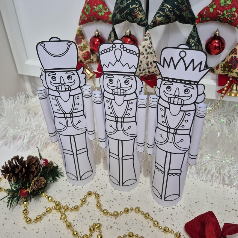 Printable 3D Nutcracker Craft for Kids | DIY Cut Out Paper Christmas ...