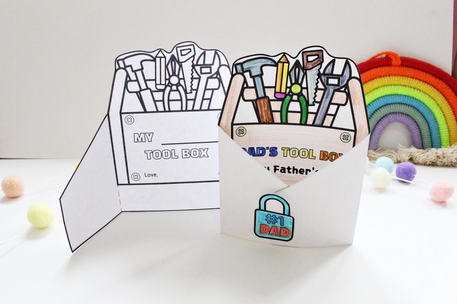 Father’s Day Toolbox Card Craft Printable DIY for Dad, I Couldn’t Have ...