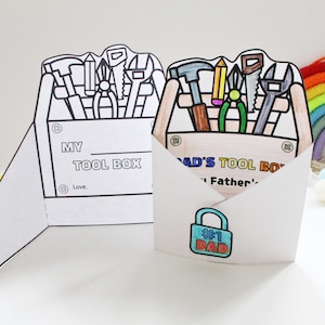 Father’s Day Toolbox Card Craft Printable DIY for Dad, I Couldn’t Have ...