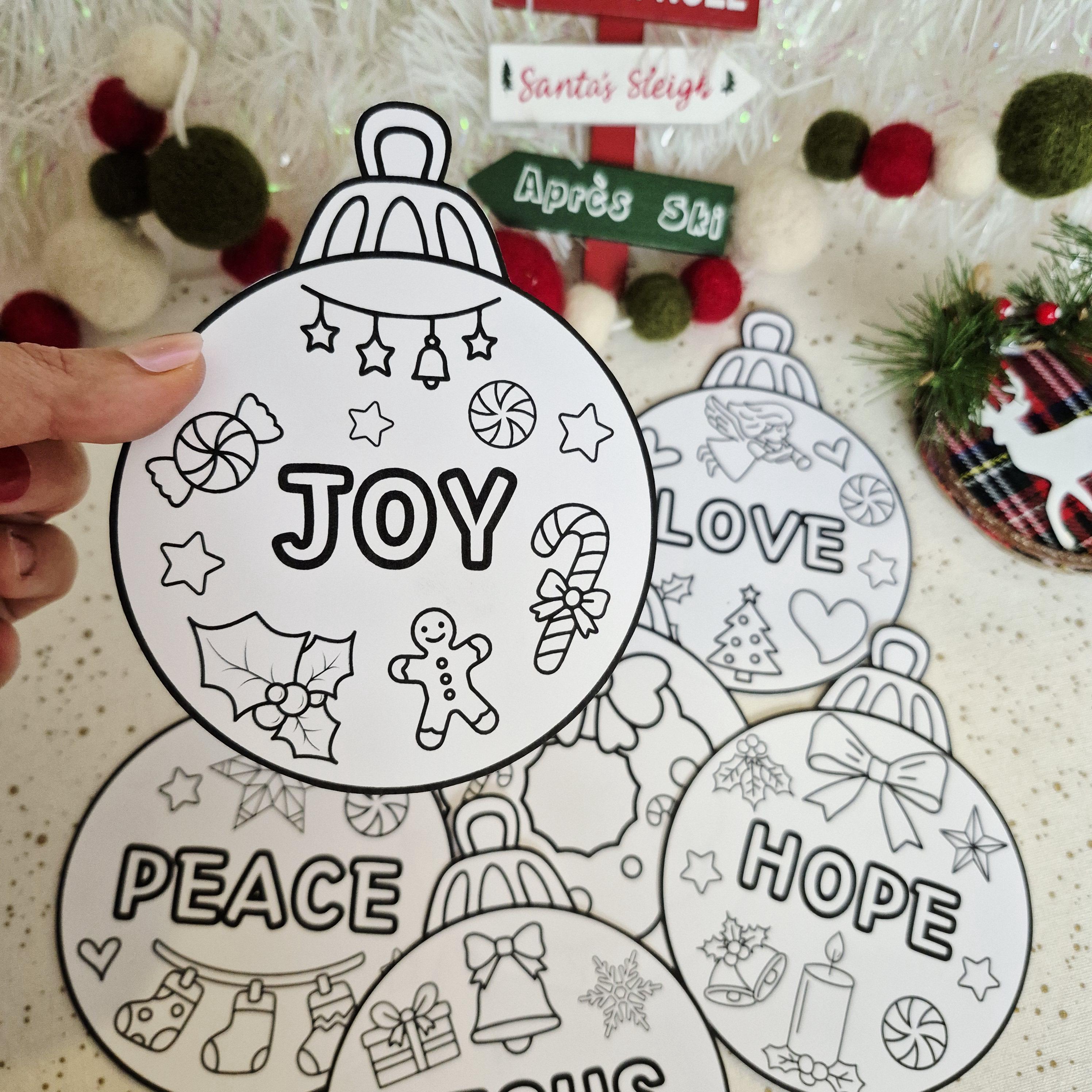 Advent Coloring Ornaments Craft Kit Printable | Christian Bible Class ...