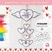 Valentine's Day Heart Mobile Craft LOVE and Wings Printable Craft for ...