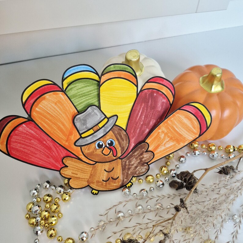 Thanksgiving Bible Craft for Kids, Thankful Turkey Coloring, Sunday ...