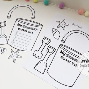 My Summer Bucket List Printable End of the Year Activity Worksheet ...