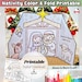 Jesus is Born Craft Printable | Nativity Coloring Activity for Kids ...