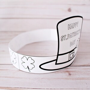 St. Patrick's Day Hat Crown Printable DIY Leprechaun Hat Craft Activity ...