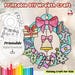 Printable DIY Christmas Wreath Craft for Kids | Holiday Coloring & Cut ...