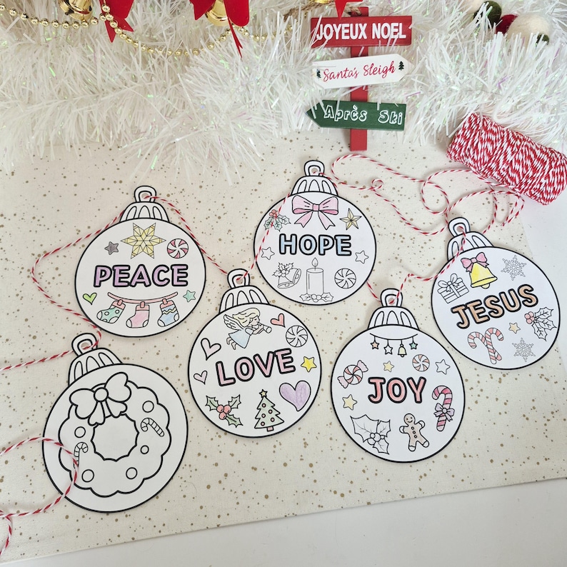 Advent Coloring Ornaments Craft Kit Printable | Christian Bible Class ...