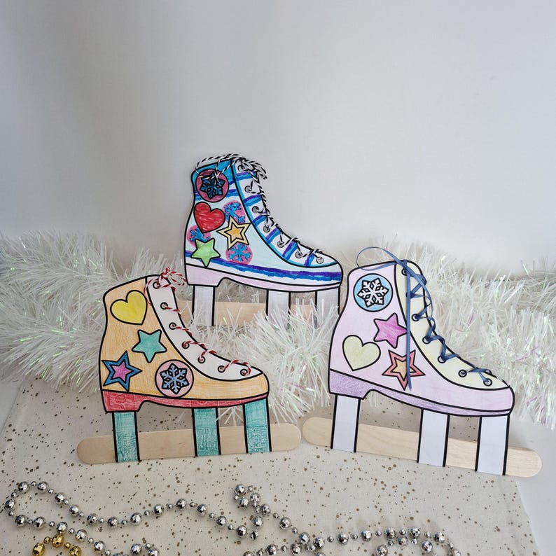 Printable Ice Skate Craft for Kids — Winter Paper Craft Template ...