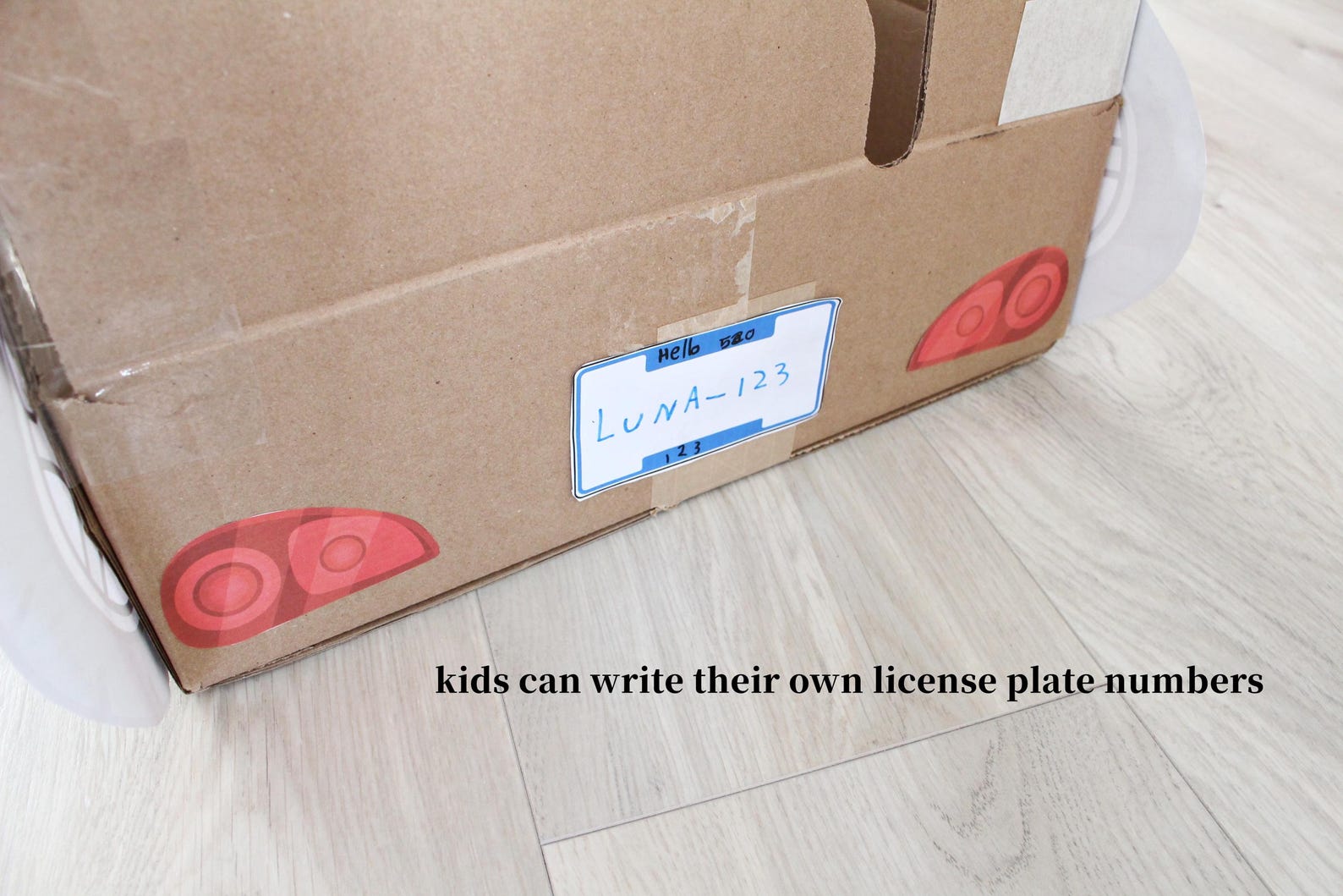 DIY Cardboard Box Car Template Kids Craft Activity Printable PDF Car ...