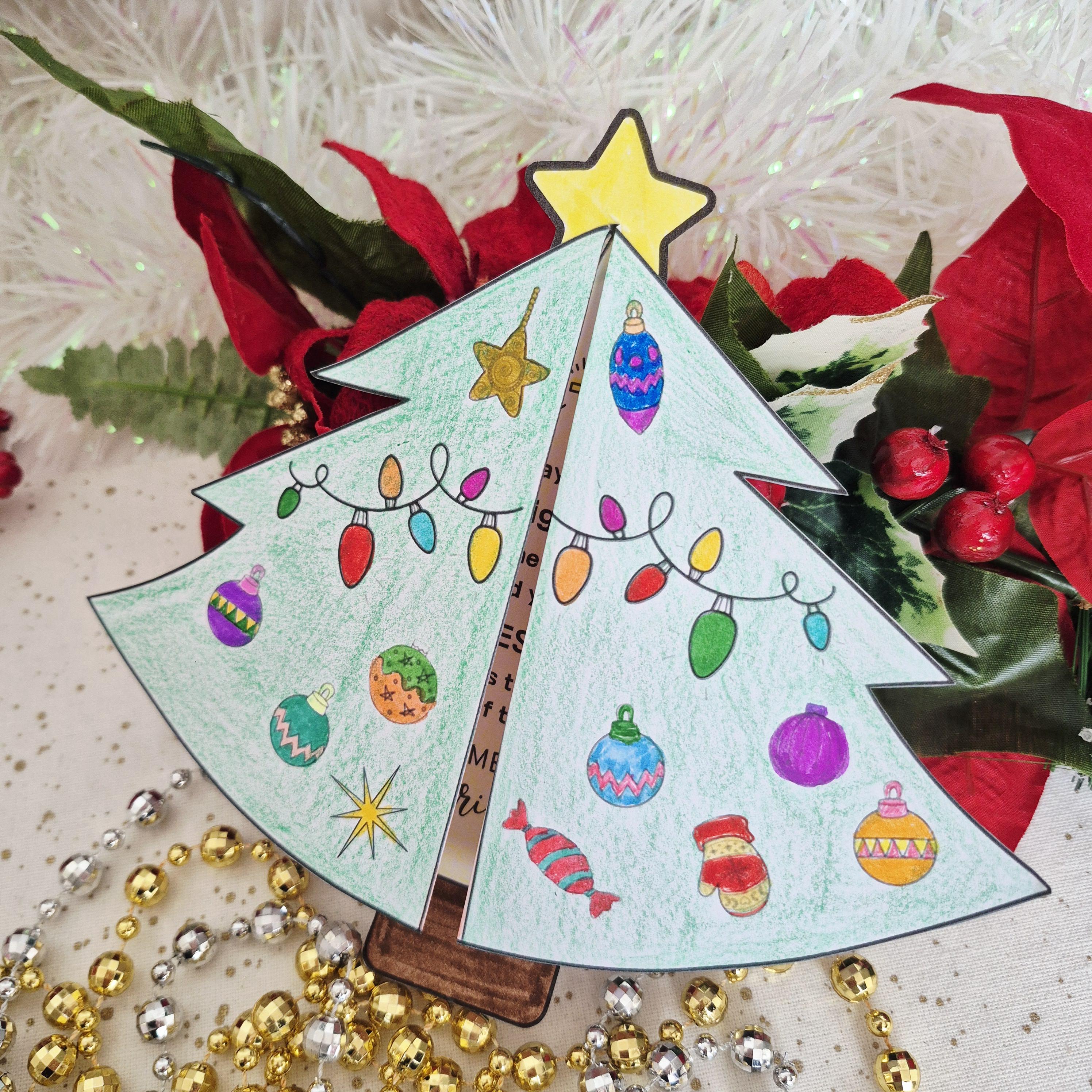 Christian Christmas Tree Craft Printable | Light of the World Bible ...