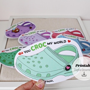 You CROC My World Valentine's Day Card Printable Classroom Exchange ...