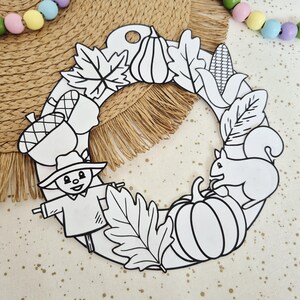 Printable Fall Paper Wreath Craft | Autumn Leaves Kids Activity ...