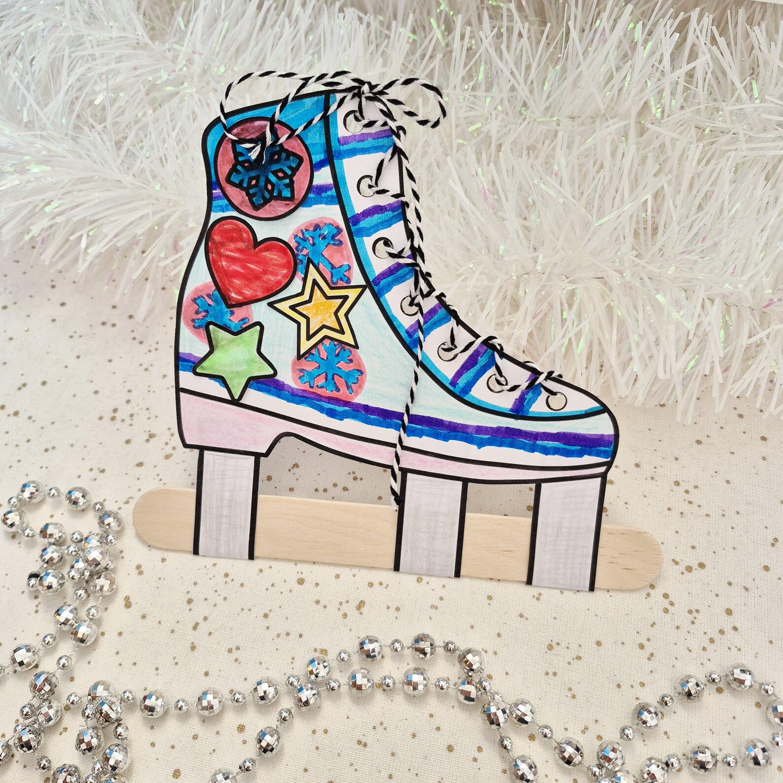 Printable Ice Skate Craft for Kids — Winter Paper Craft Template ...