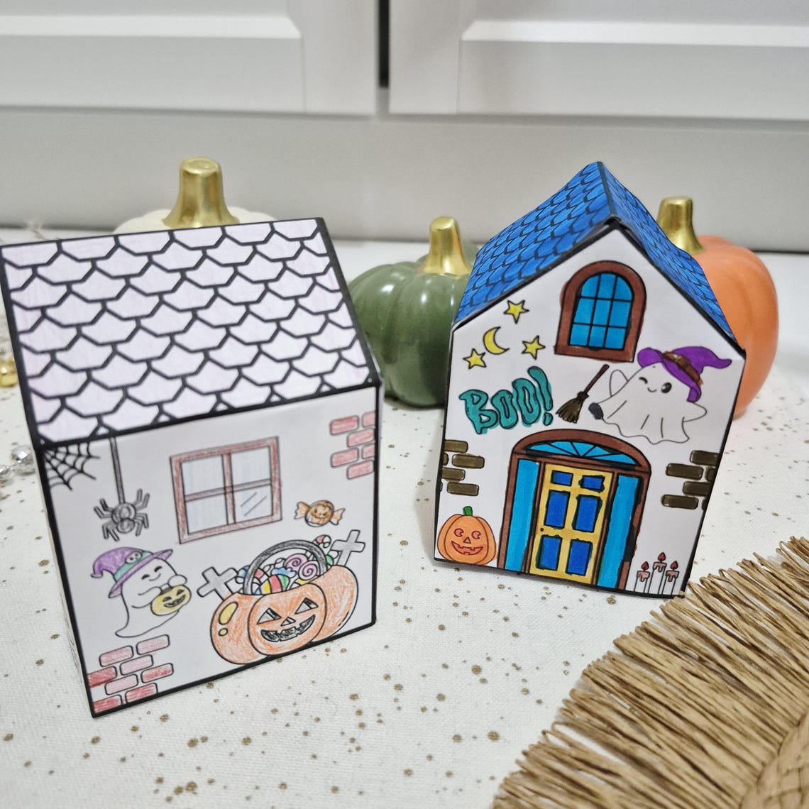 Haunted House Paper Craft Printable, Fun 3D Halloween Activity for Kids ...