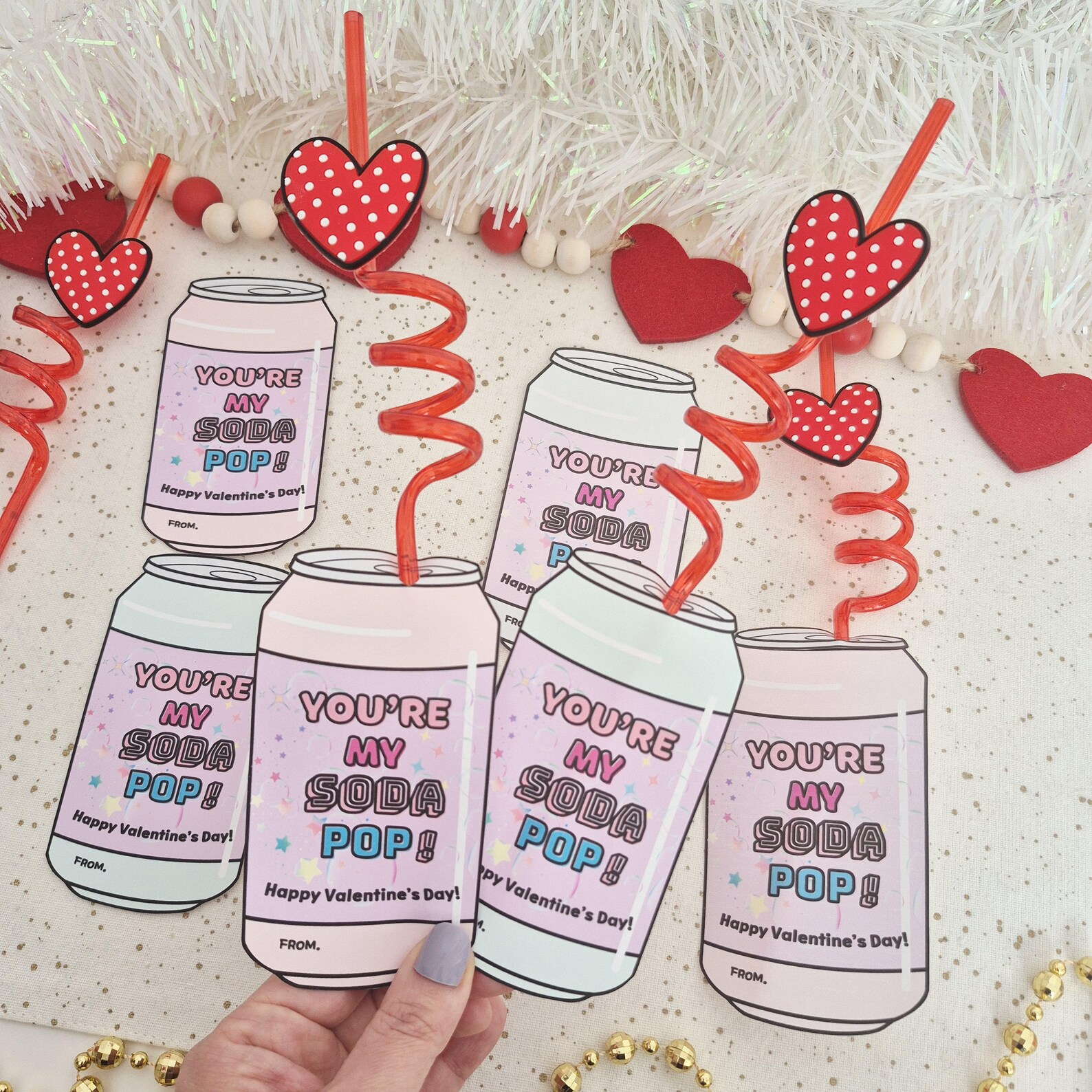 Printable You’re My Soda Pop Valentine Tags | Soda Can Valentine Cards ...