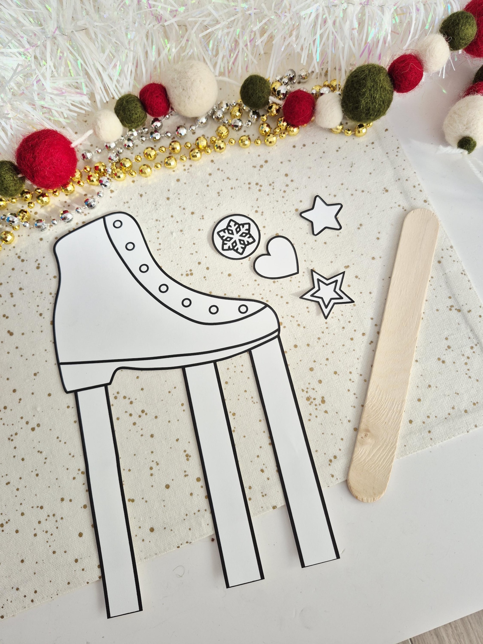 Printable Ice Skate Craft for Kids — Winter Paper Craft Template ...