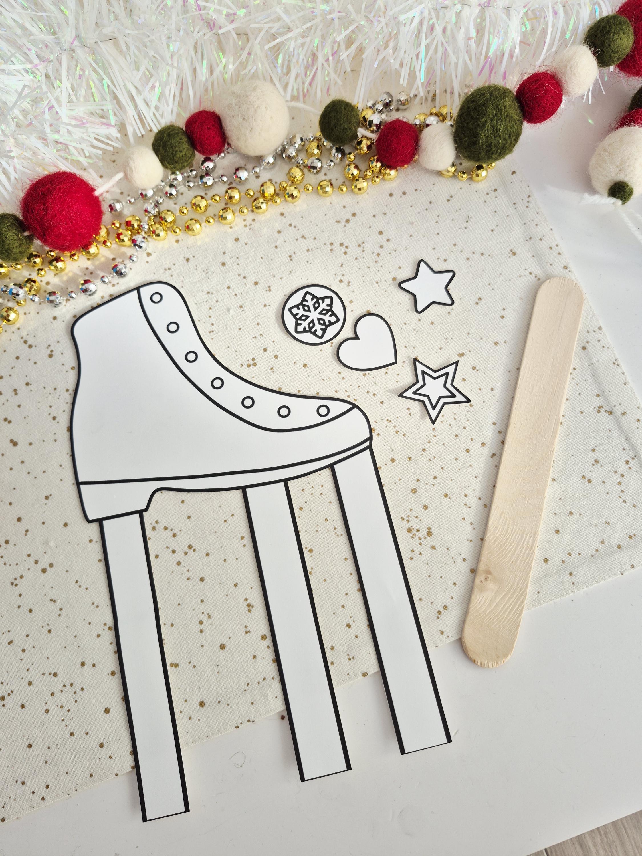 Printable Ice Skate Craft for Kids — Winter Paper Craft Template ...