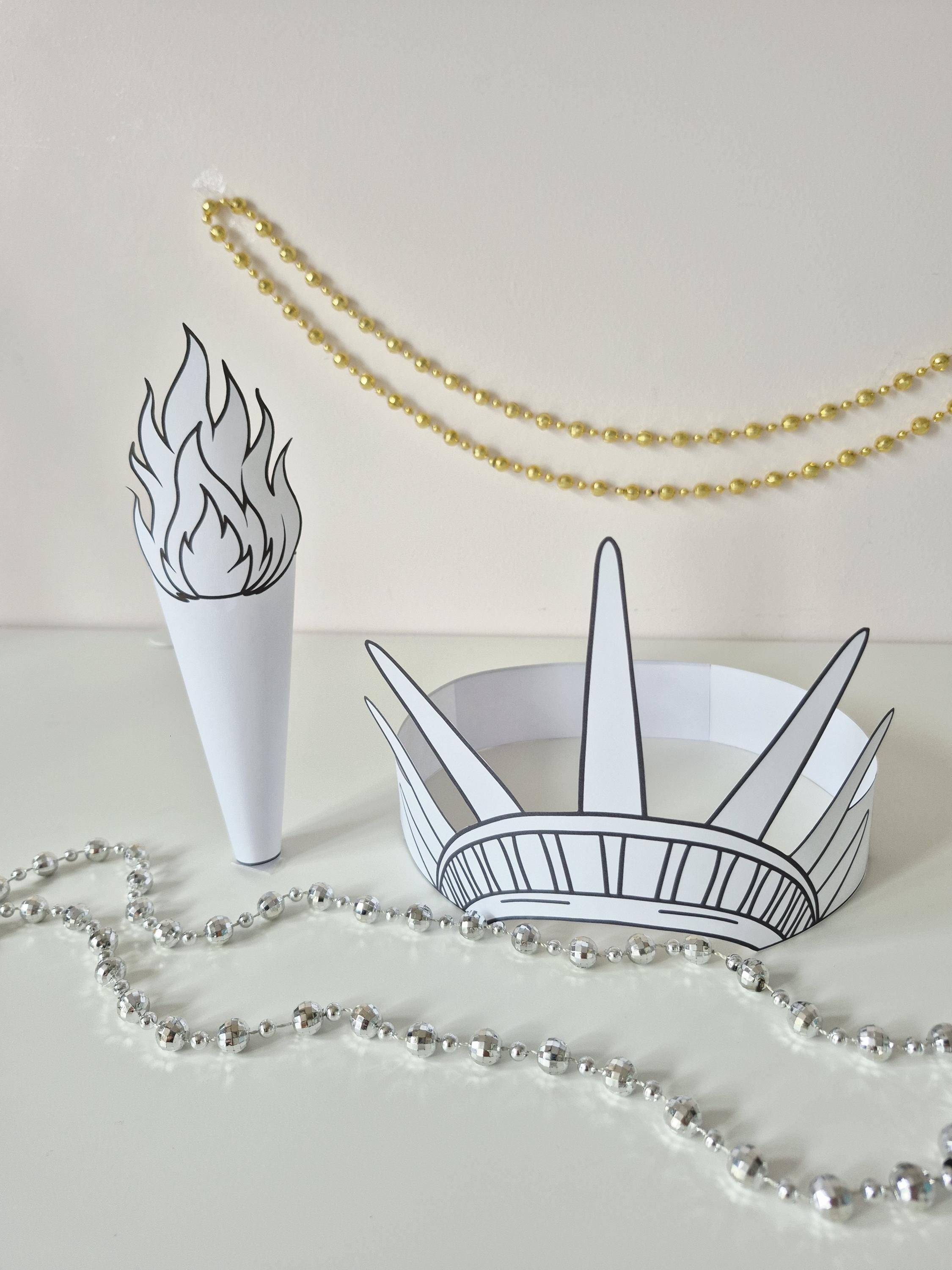 4th of July Crown Statue of Liberty Costume Kids Printable USA Memorial ...