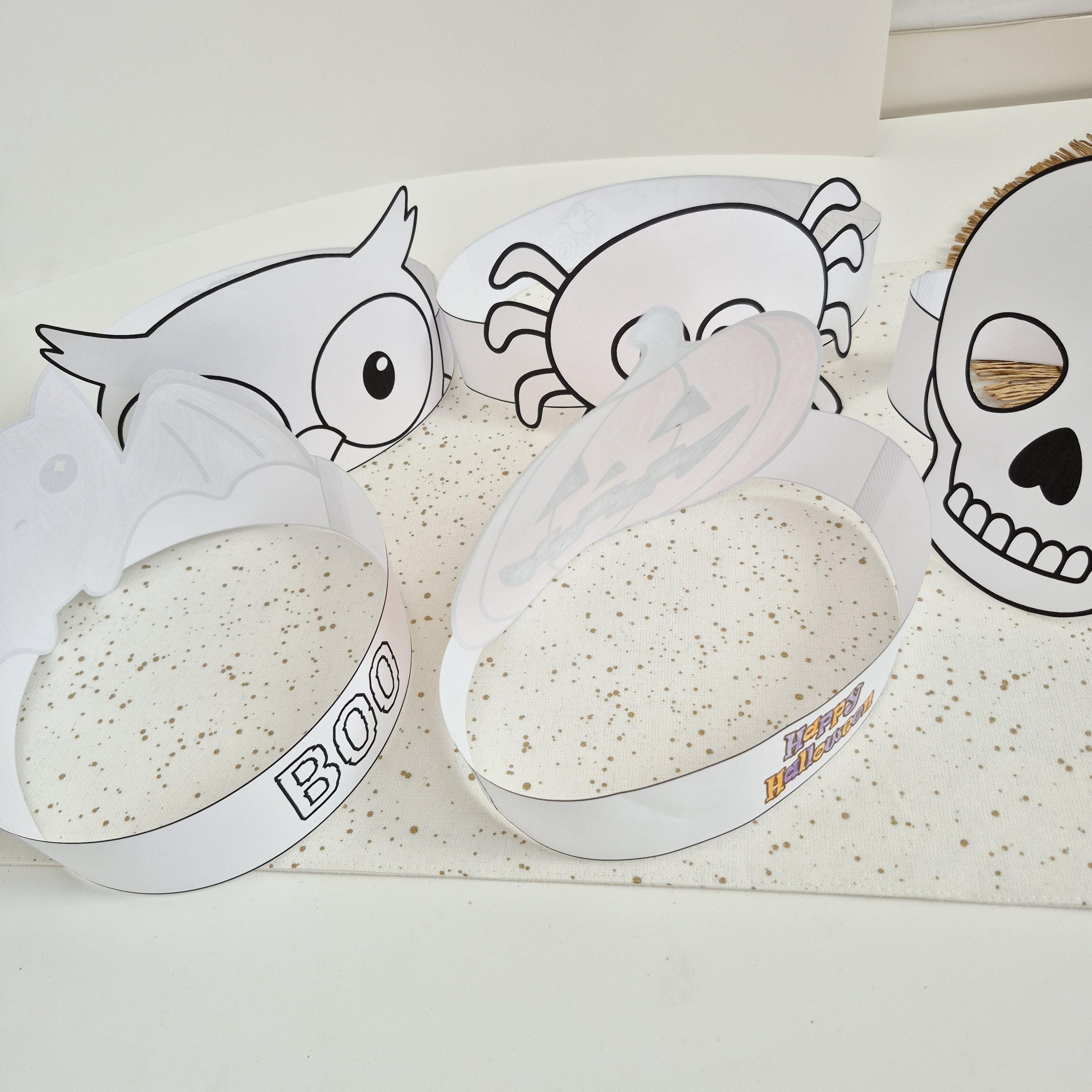 Halloween Crown Craft Set | Kids Printable Halloween Hats | DIY ...