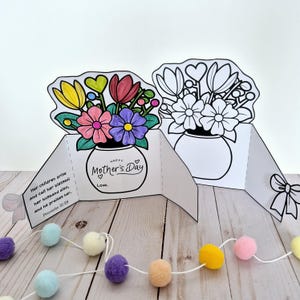 Mother's Day Bible Verse Card Printable Coloring Sunday School Foldable ...