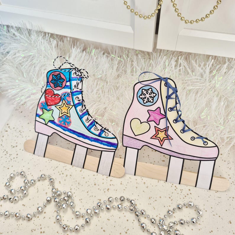 Printable Ice Skate Craft for Kids — Winter Paper Craft Template ...