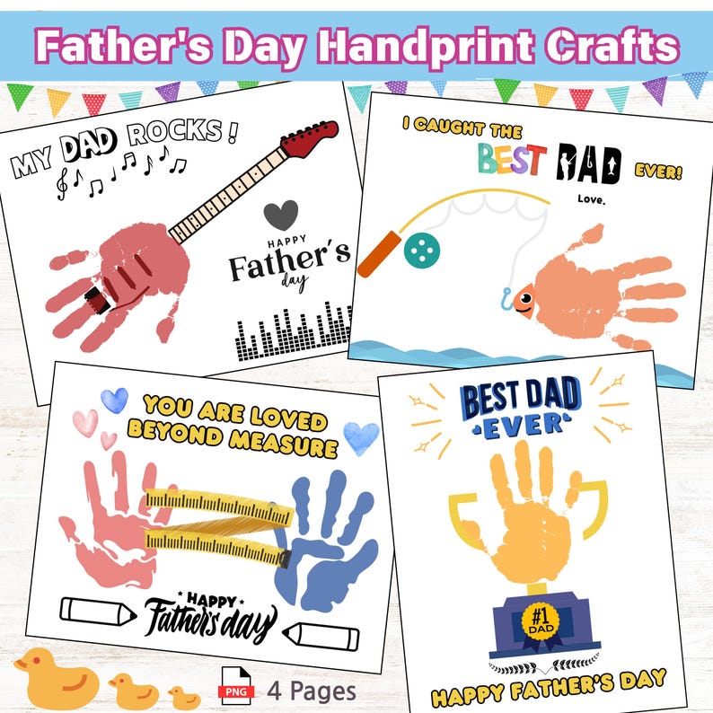 Father's Day Handprint Craft Printable Keepsake You Are Loved Beyond ...
