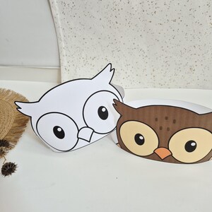 Printable Owl Paper Crown for Kids | DIY Owl Hat Craft | Forest Animal ...