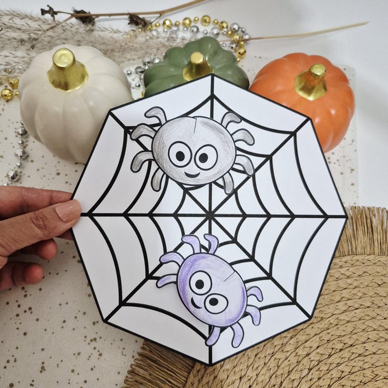 3D Spider Craft Printable | Fun Halloween Paper Craft for Kids, Easy ...