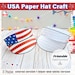 USA Paper Hat Craft Template Printable 4th of July Crown Kids Activity ...