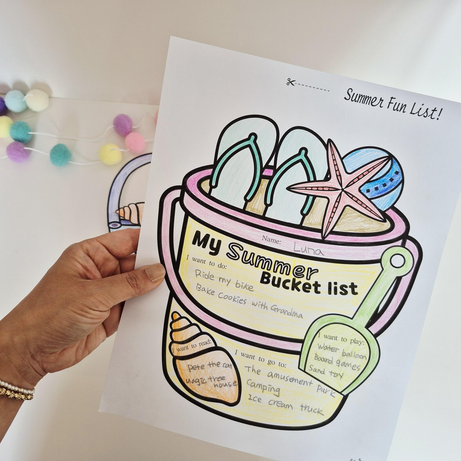 My Summer Bucket List Printable End of the Year Activity Worksheet ...
