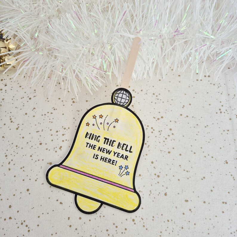 Printable New Year's Bible Bell Craft for Kids, Sunday School Bible ...