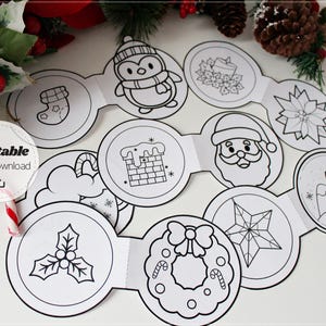 Printable Christmas Coloring Cards DIY Kids Craft Card Activity Holiday ...