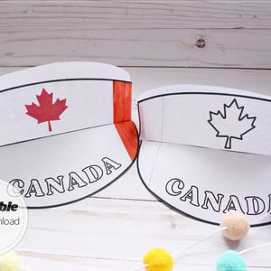 Canada Day Paper Crown Printable Craft Coloring DIY Canada Flag Paper ...