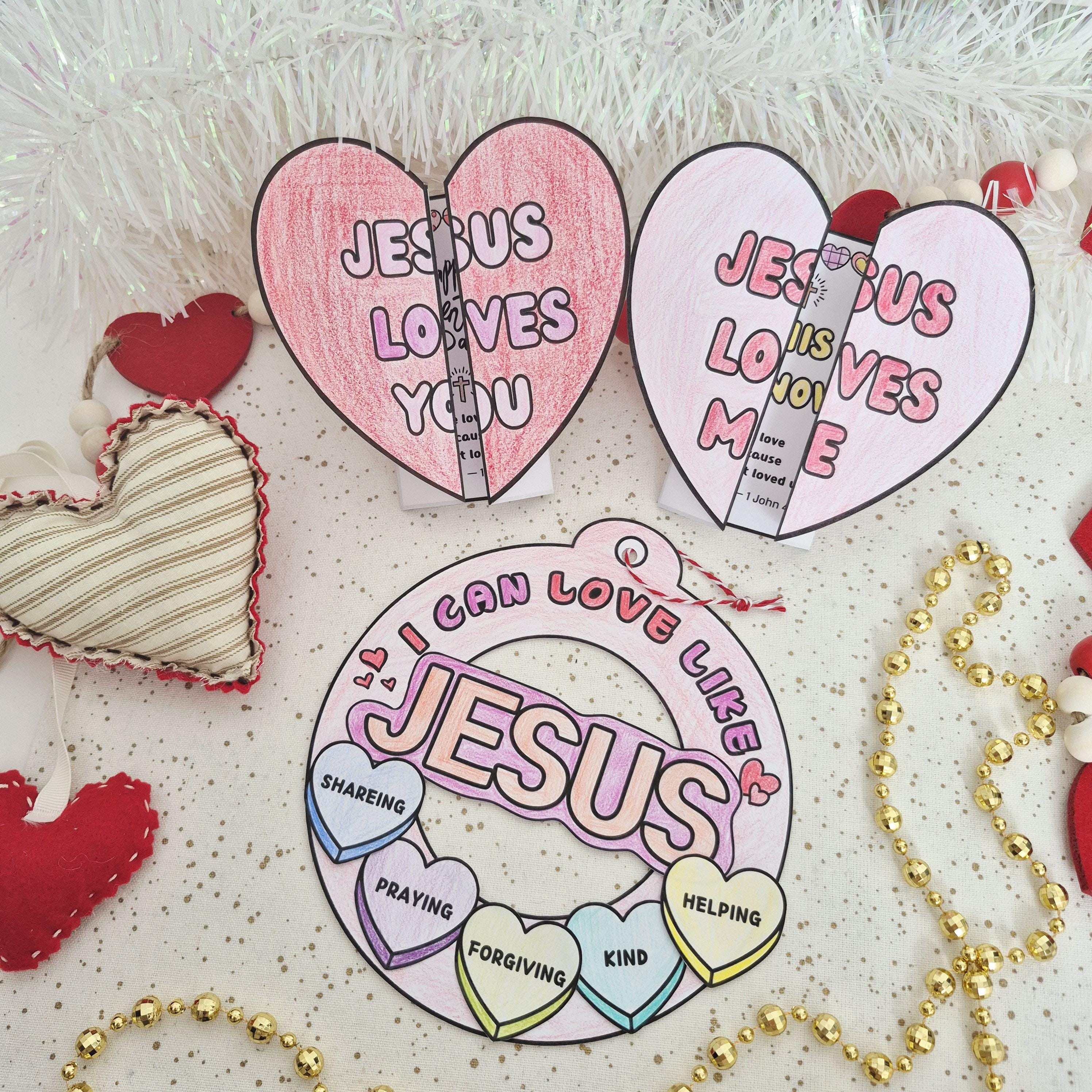 Christian Valentine Craft Bundle for Kids, Sunday School Bible Activity ...