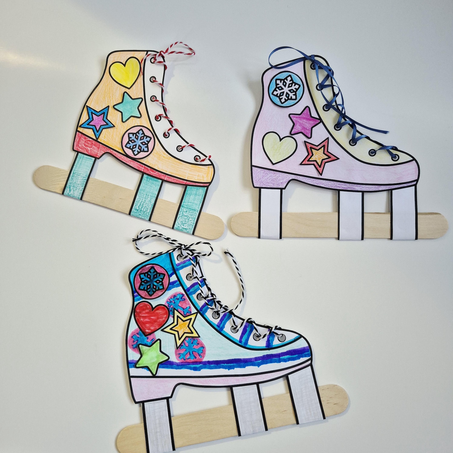Printable Ice Skate Craft for Kids — Winter Paper Craft Template ...