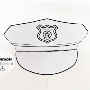 Police Hat Printable Template DIY Kids Police Officer Costume Community ...