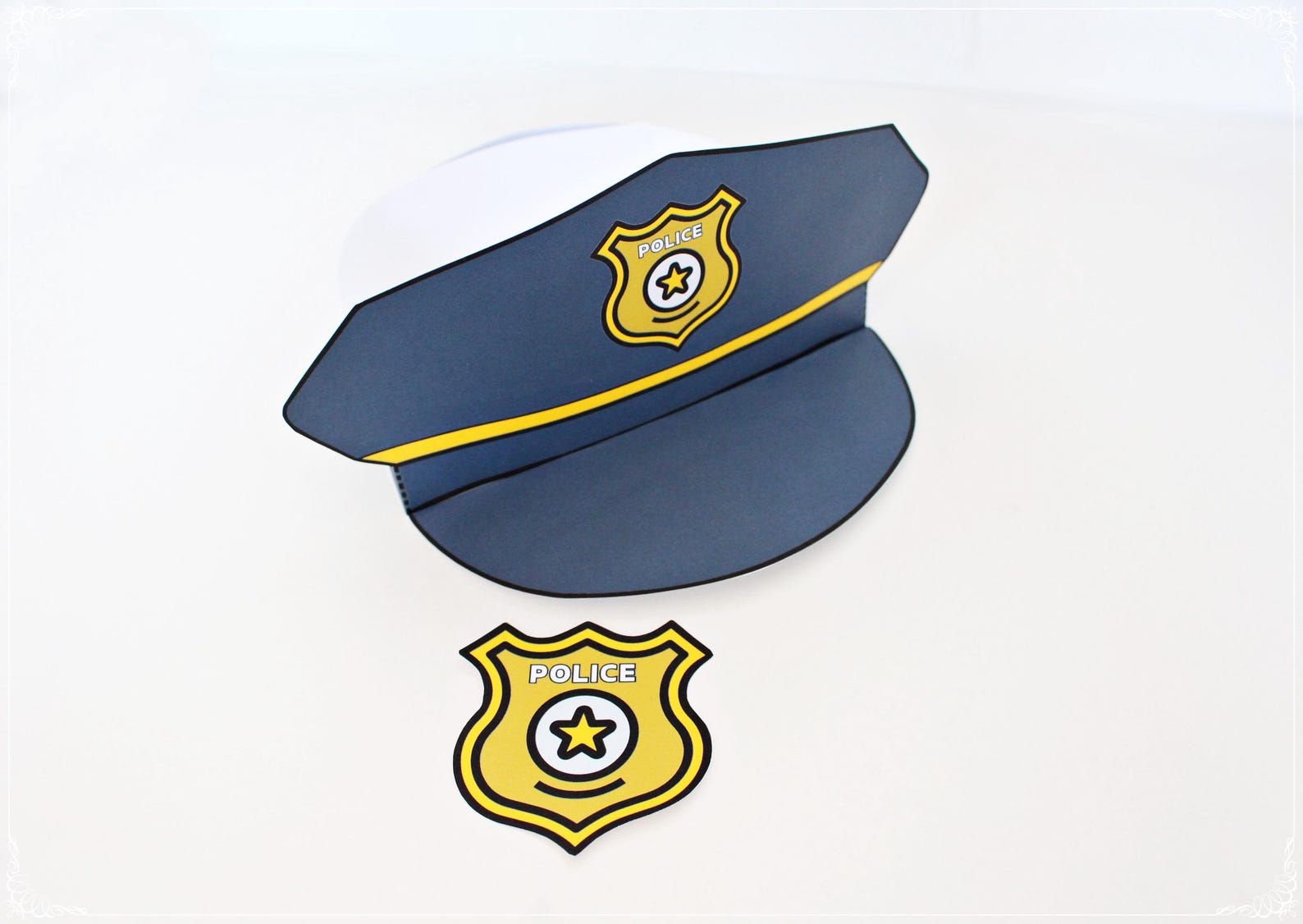 Police Hat Printable Template DIY Kids Police Officer Costume Community ...