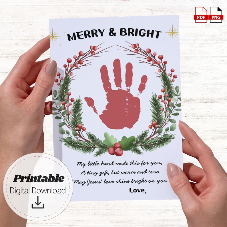 Christian Christmas Handprint Art Bundle | Nativity Handprint Crafts ...