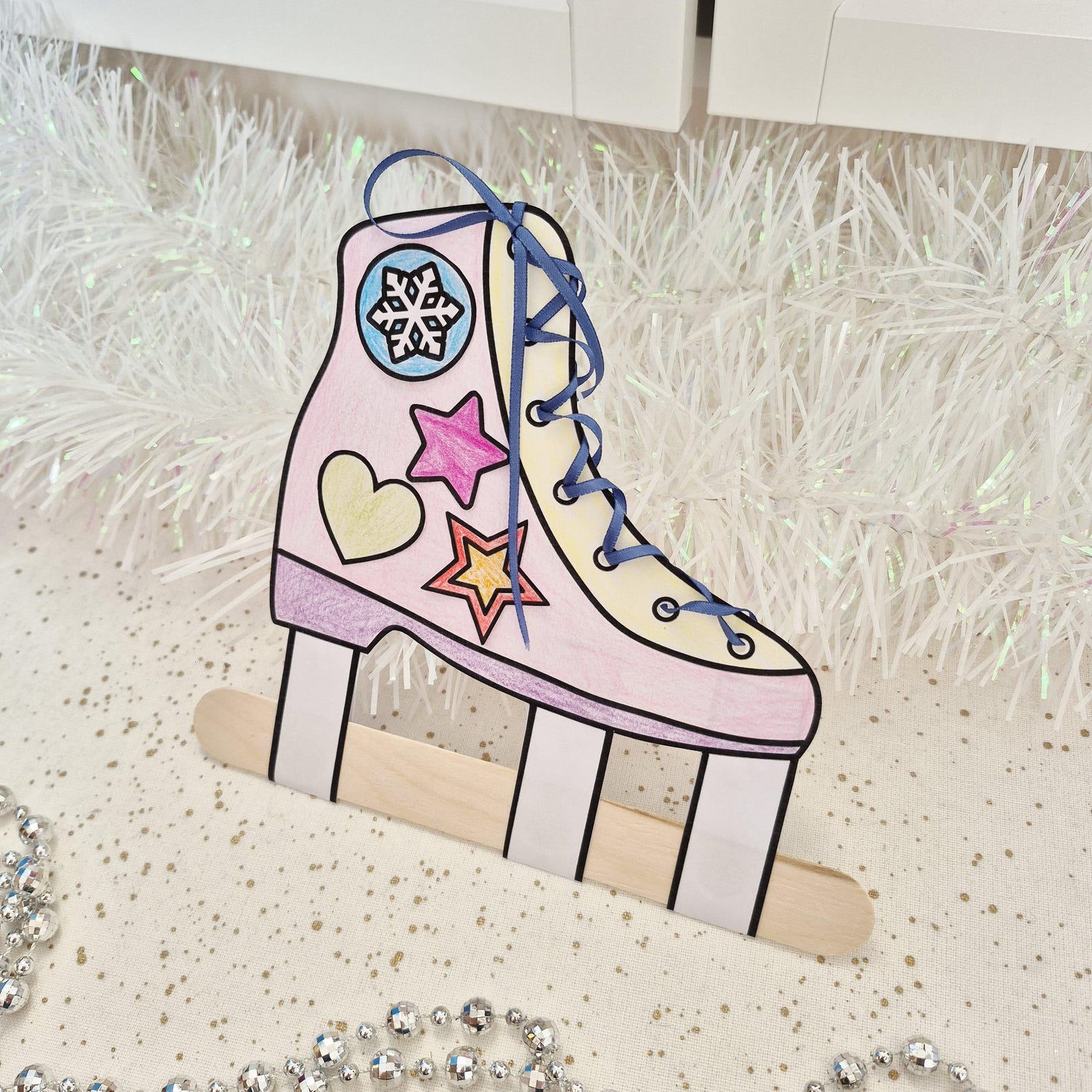 Printable Ice Skate Craft for Kids — Winter Paper Craft Template ...
