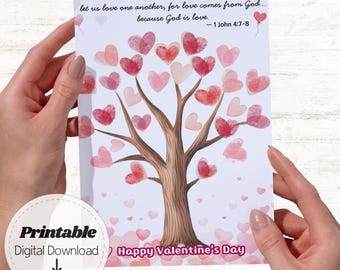 Christian Kids Valentine’s Day Craft, Preschool Bible Craft, God is ...