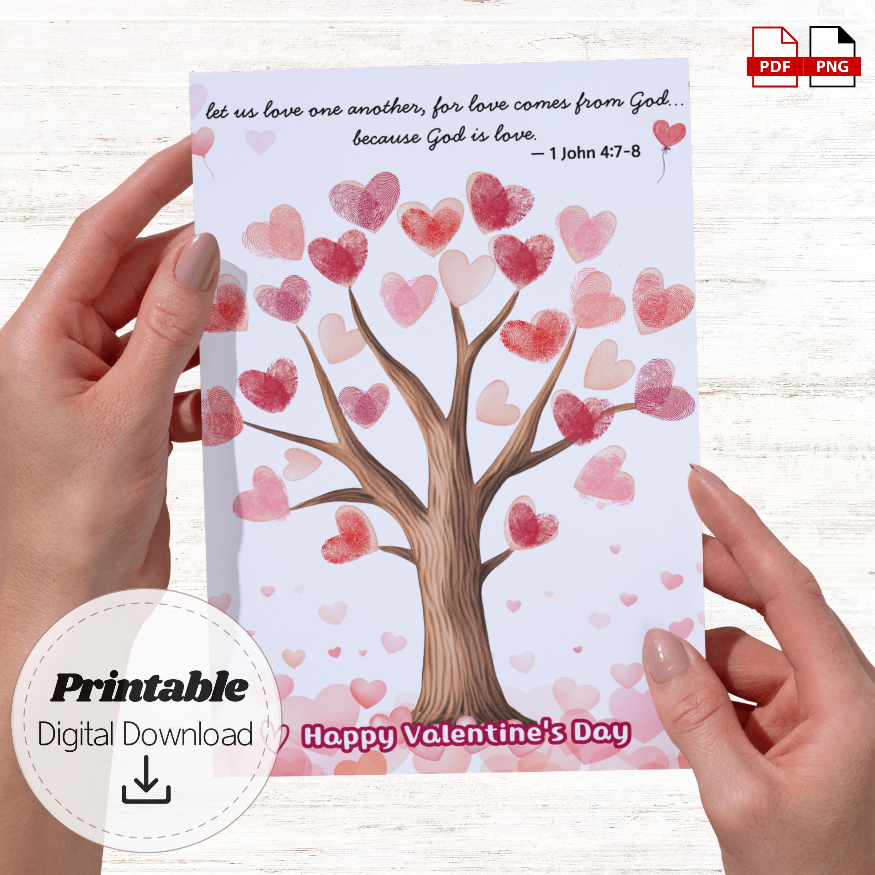 Christian Kids Valentine’s Day Craft, Preschool Bible Craft, God is ...
