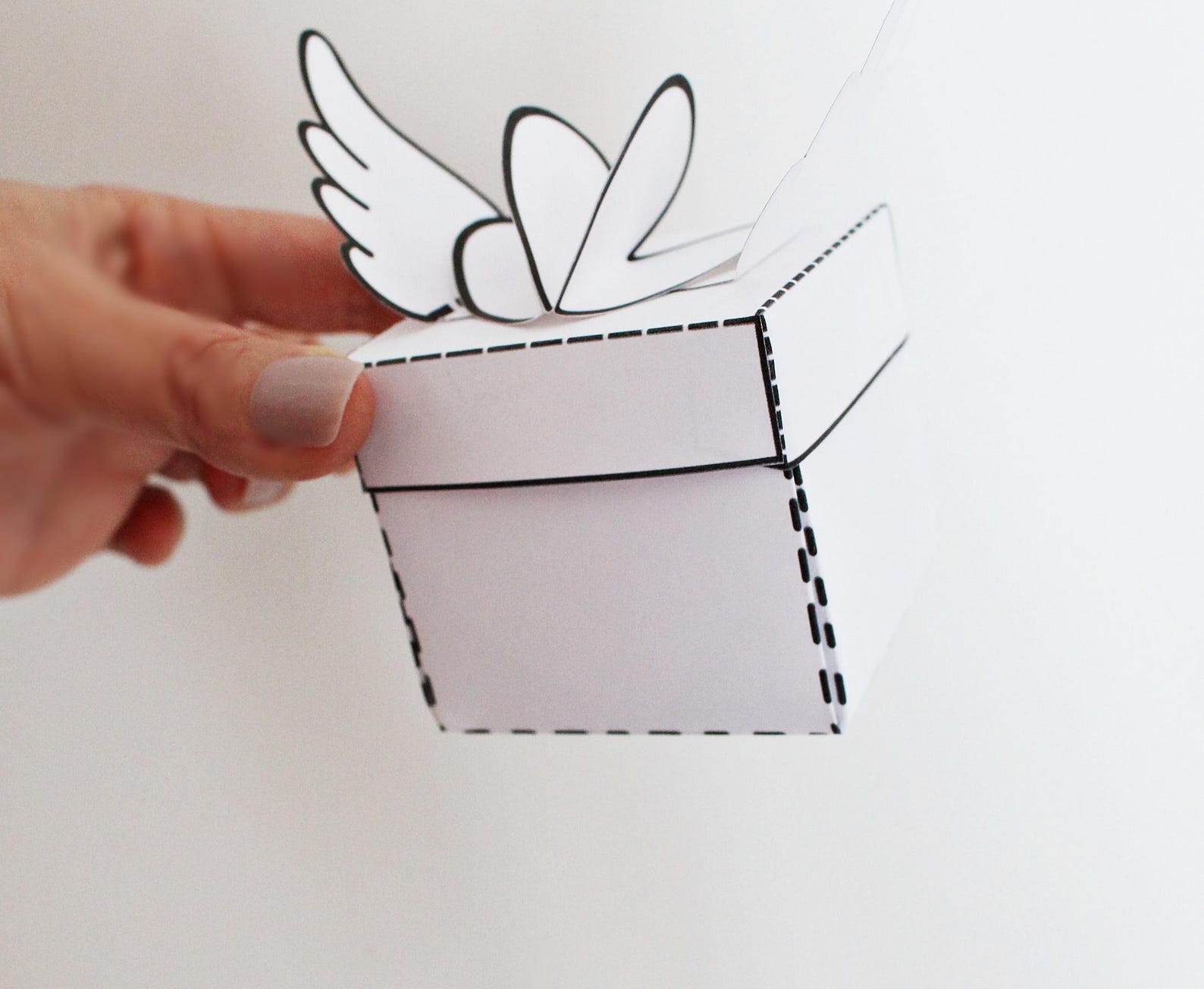 Heart Love Surprise Box Template DIY Heart Gift Box Card DIY 3D Paper ...